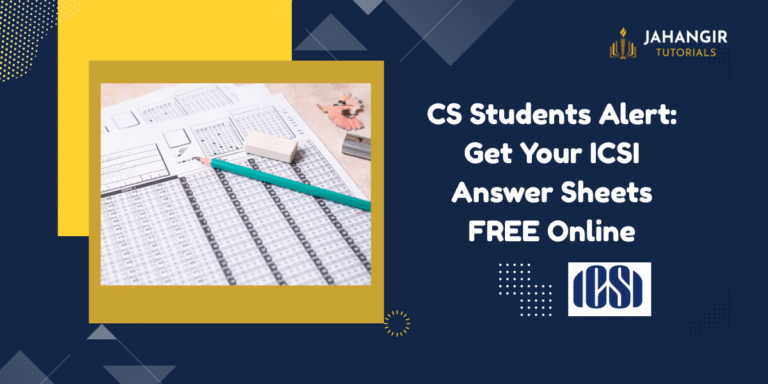 ICSI Answer Books Free Online - Alert for CS Students