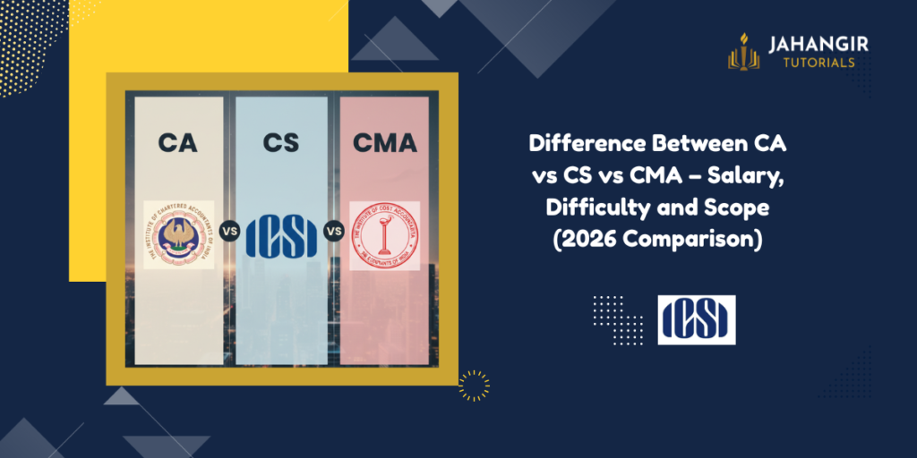 CA vs CS vs CMA 2026: Salary, Difficulty & Career Guide